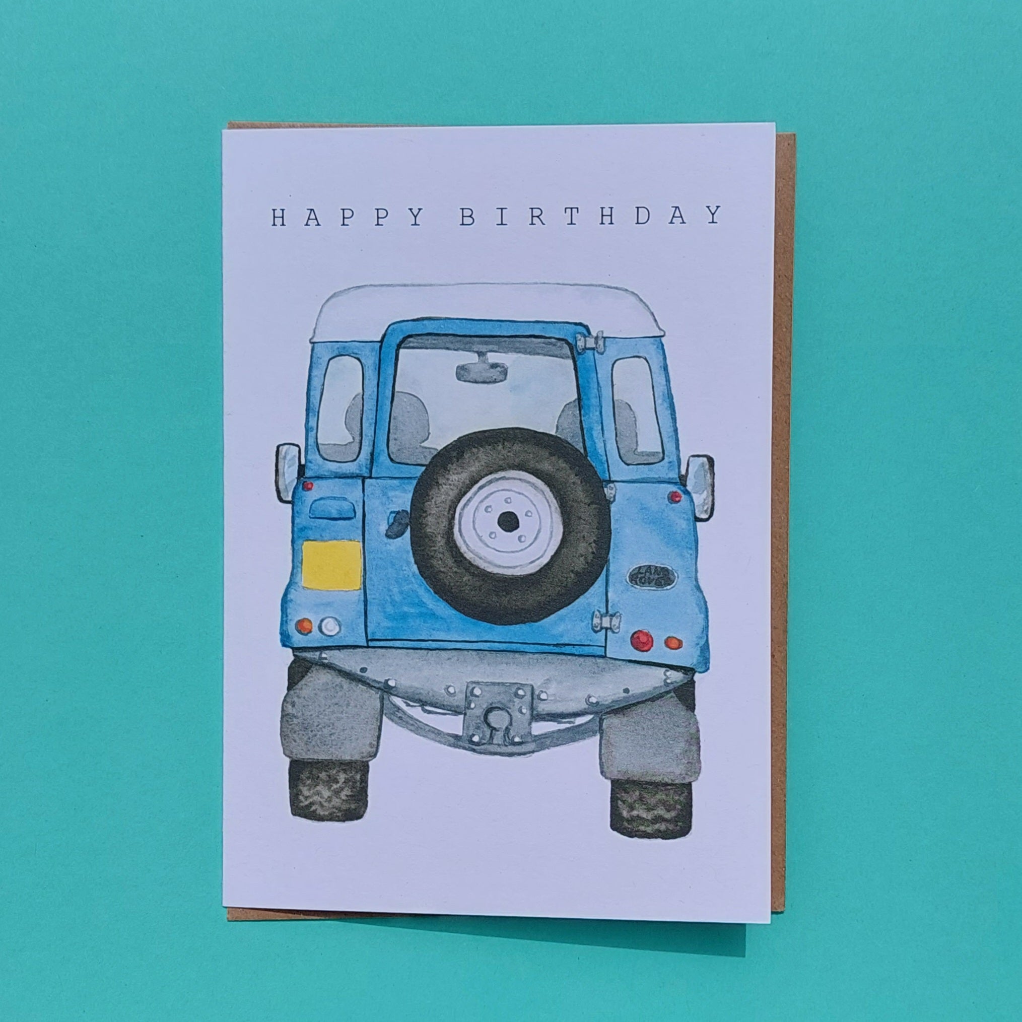Land Rover Defender Birthday Card – Prim & Dotty